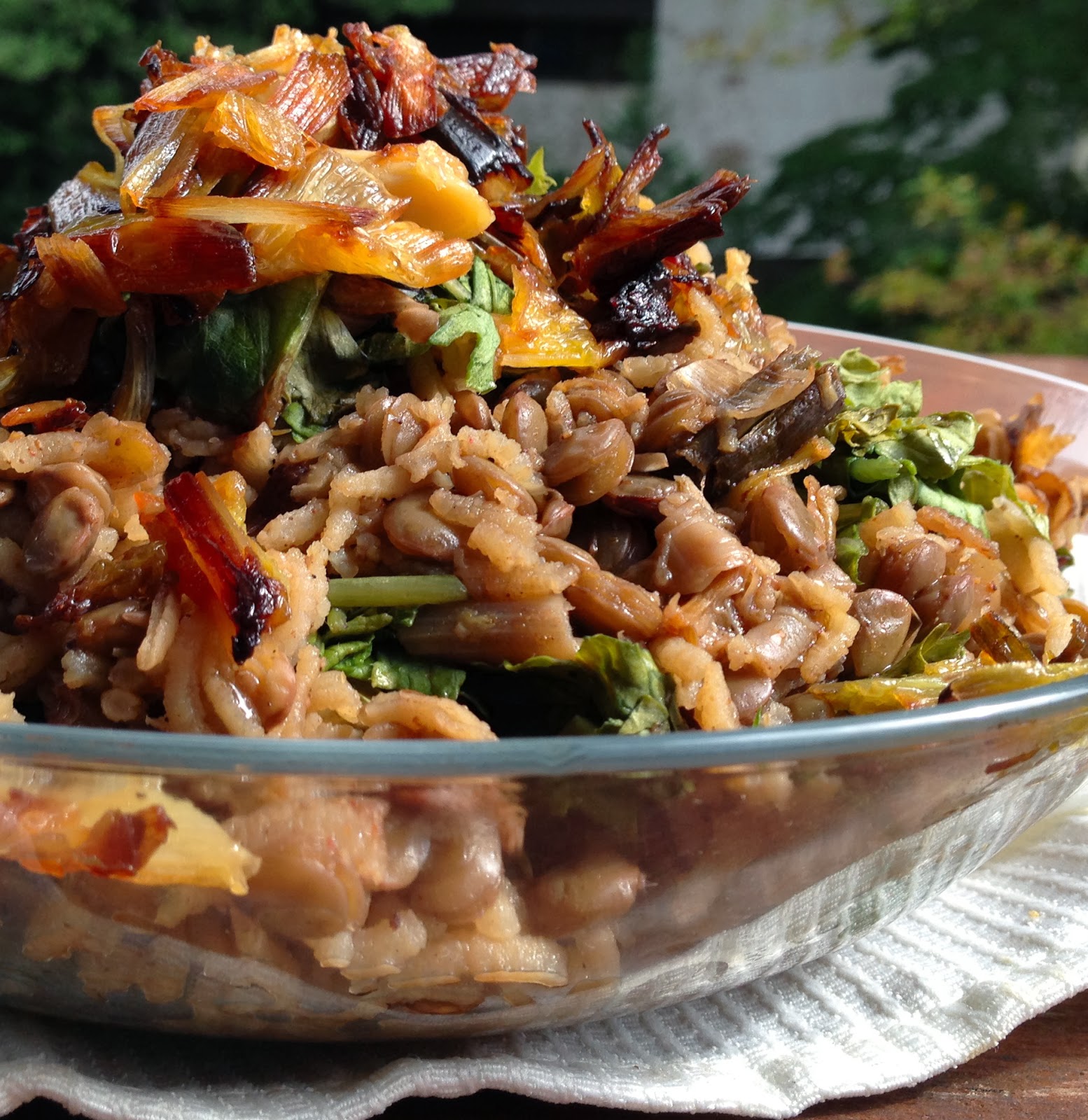 One-Pot Mujadara with Leeks and Kale • Holy Cow! Vegan Recipes