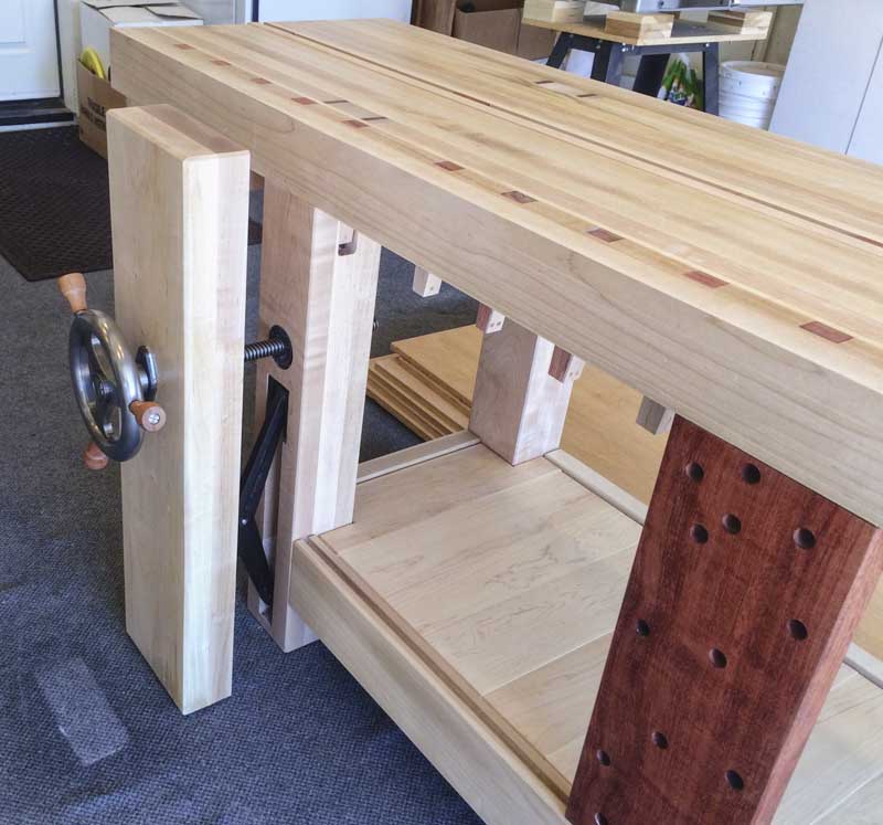 David Barron Furniture: Customer Roubo Workbench, Bench Crafted hardware.