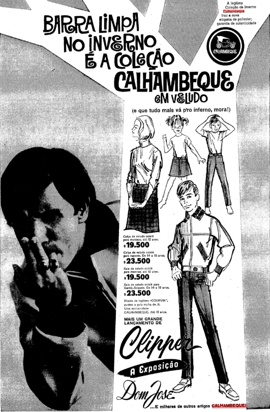 ANOS DOURADOS: IMAGENS & FATOS: IMAGENS - Anúncio: MARCA "CALHAMBEQUE"