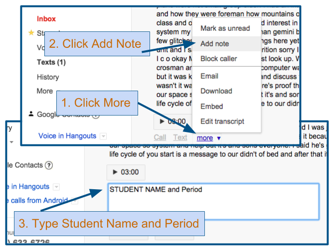 Using Google Voice With Student Writing Projects