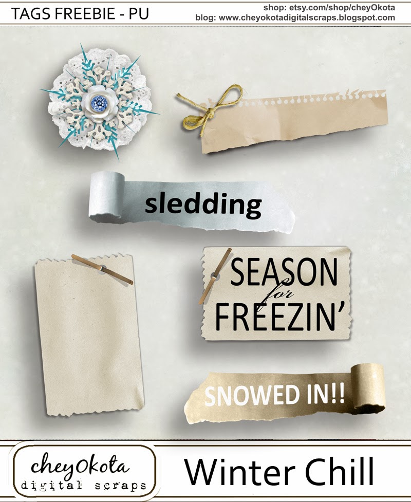cheyOkota digital scraps: Winter Chill Freebie Quick Pages