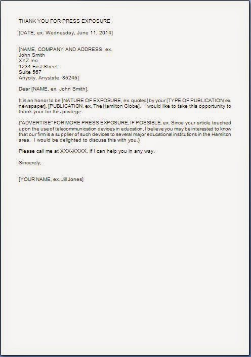 Thank You Letter Format for Honor