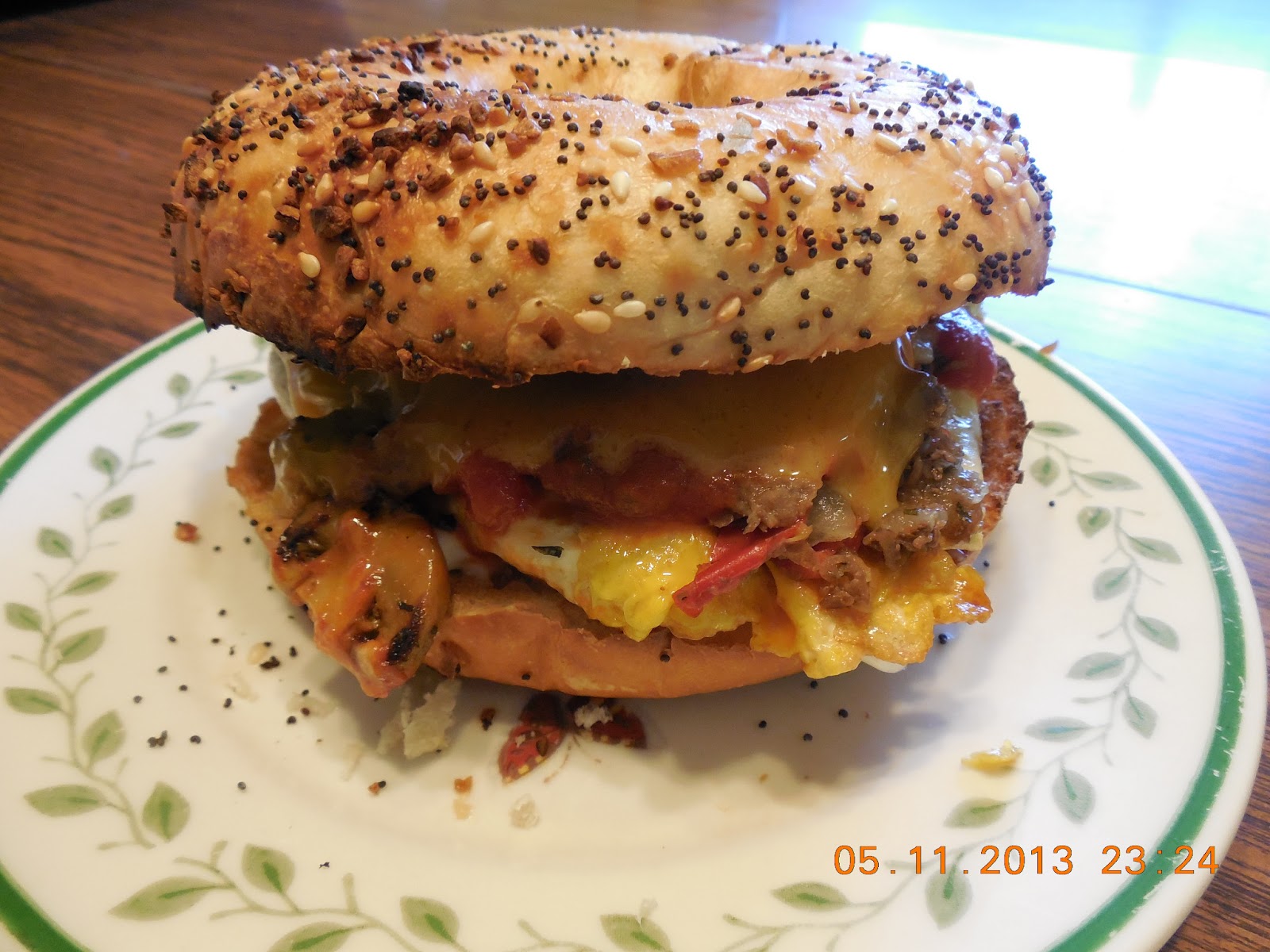 Recipes for Judys' Foodies: Steak Sandwich Breakfast Bagel