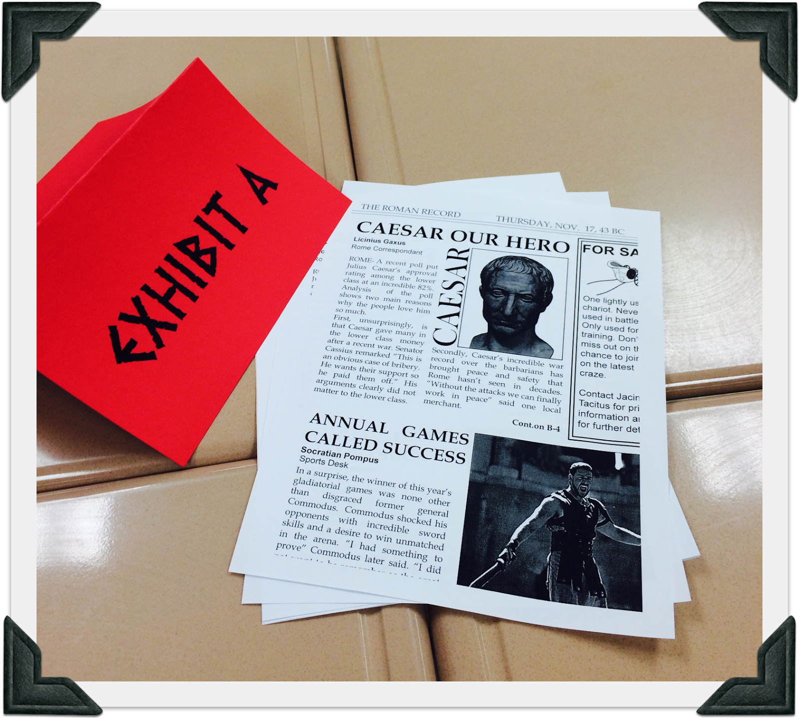 Ms. B's Got Class: Cold Case Files: Caesar Edition