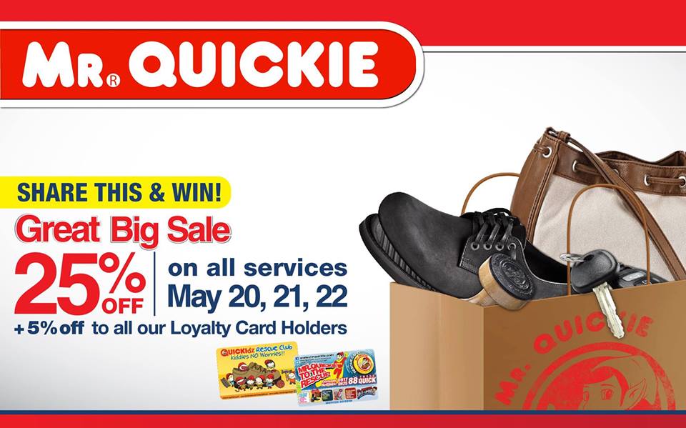 Manila Shopper: Mr. Quickie Great BIG SALE: May 2016