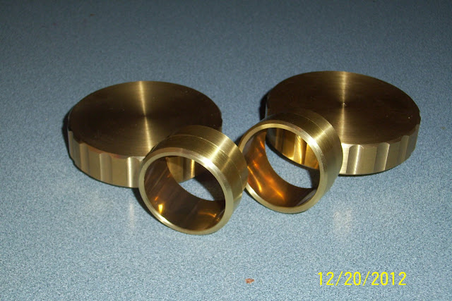 FlameThrowerCustoms: Matched Set of Brass Gas Caps and Exhaust Tips