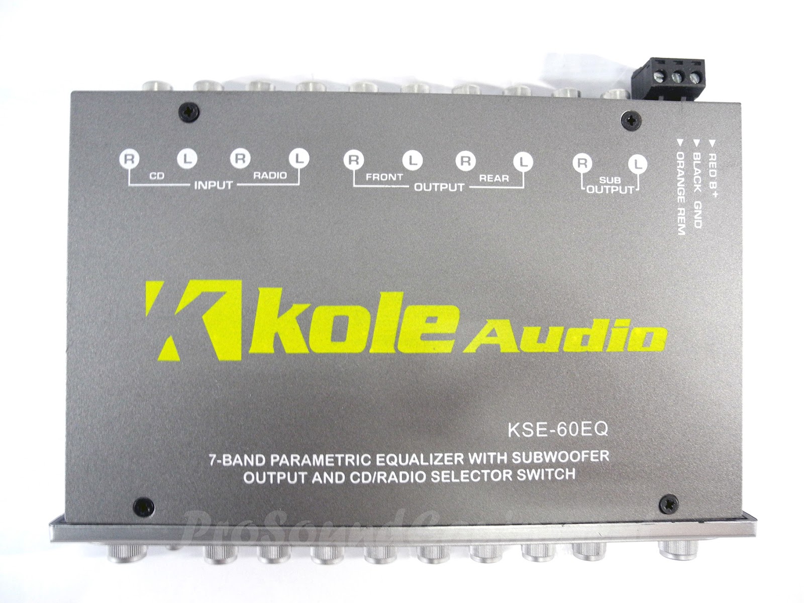 PRO SOUND EQUIPMENT TRADING: KOLE AUDIO KSE-60EQ 7 BAND PRE AMP
