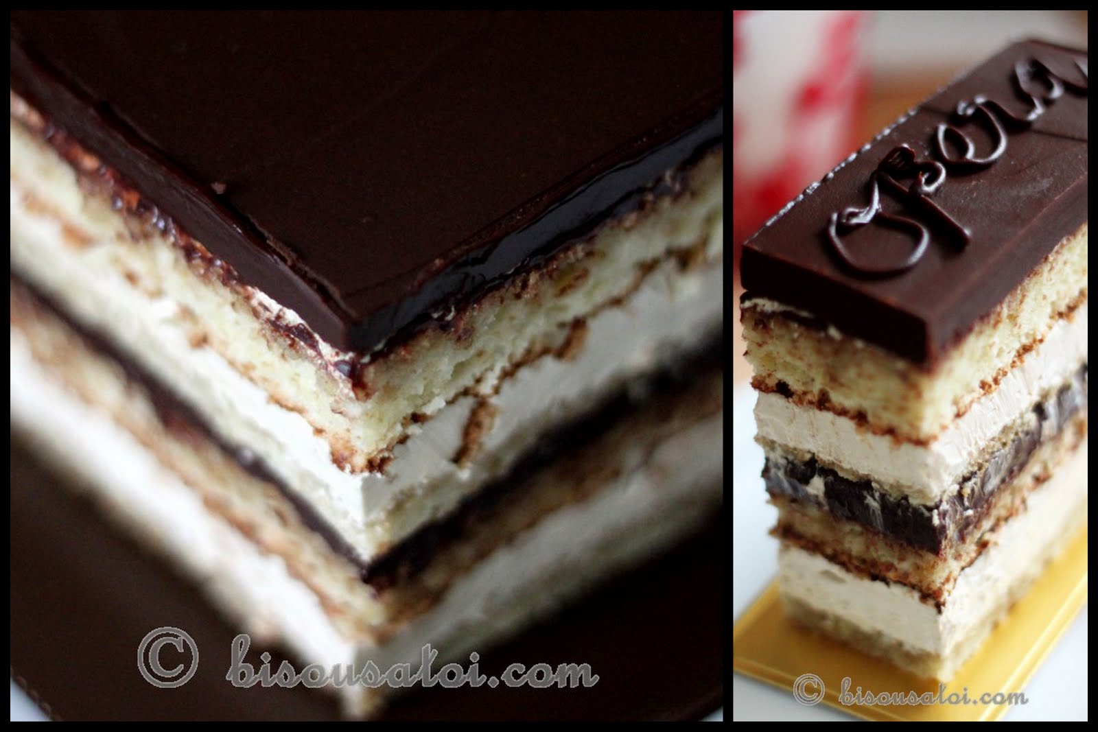 Four Layer Opera Cake - Bisous À Toi