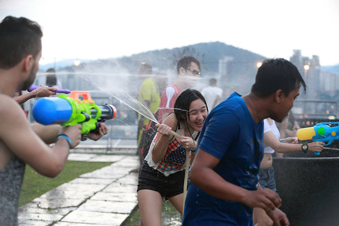 The Biggest Water Balloon War at Songkran Water Festival by ...