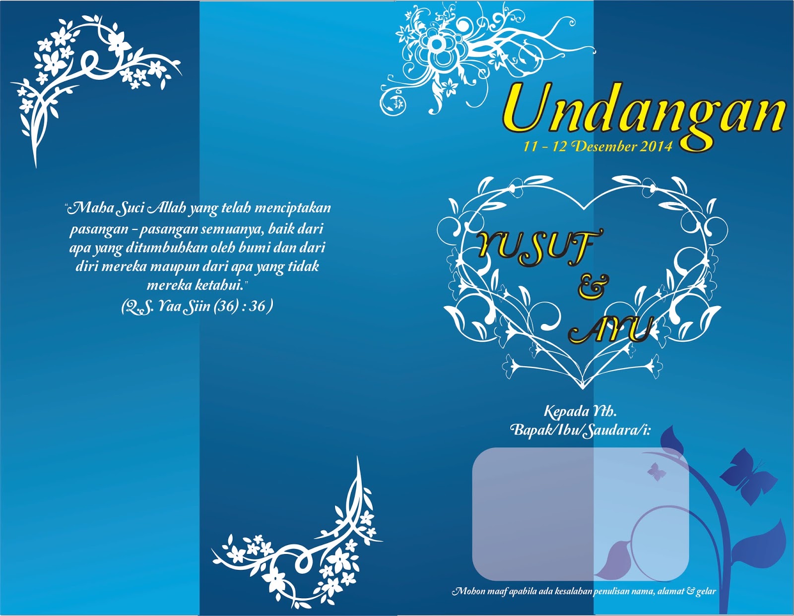 Tutorial Desain Cover Undangan Sederhana