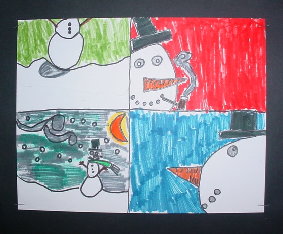 Mrs. Knight's Smartest Artists: Snowman Snapshots: using point-of-view