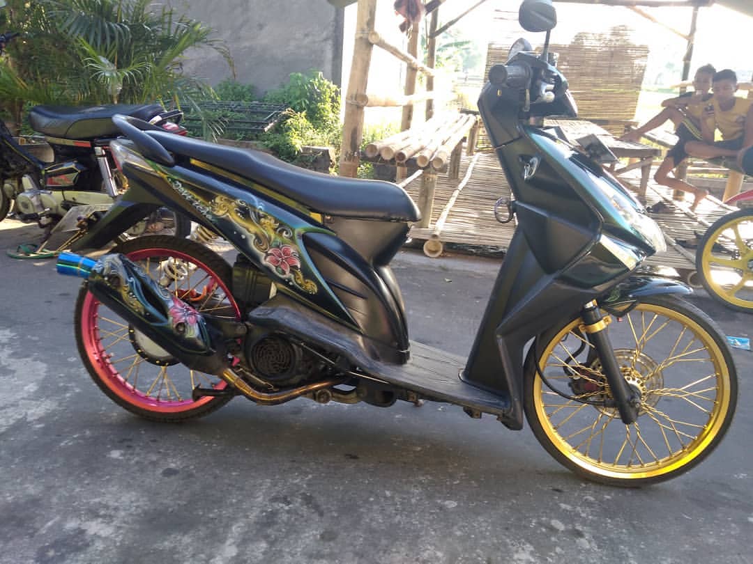 80 Foto Modifikasi Motor Beat Karbu Simple & Extream