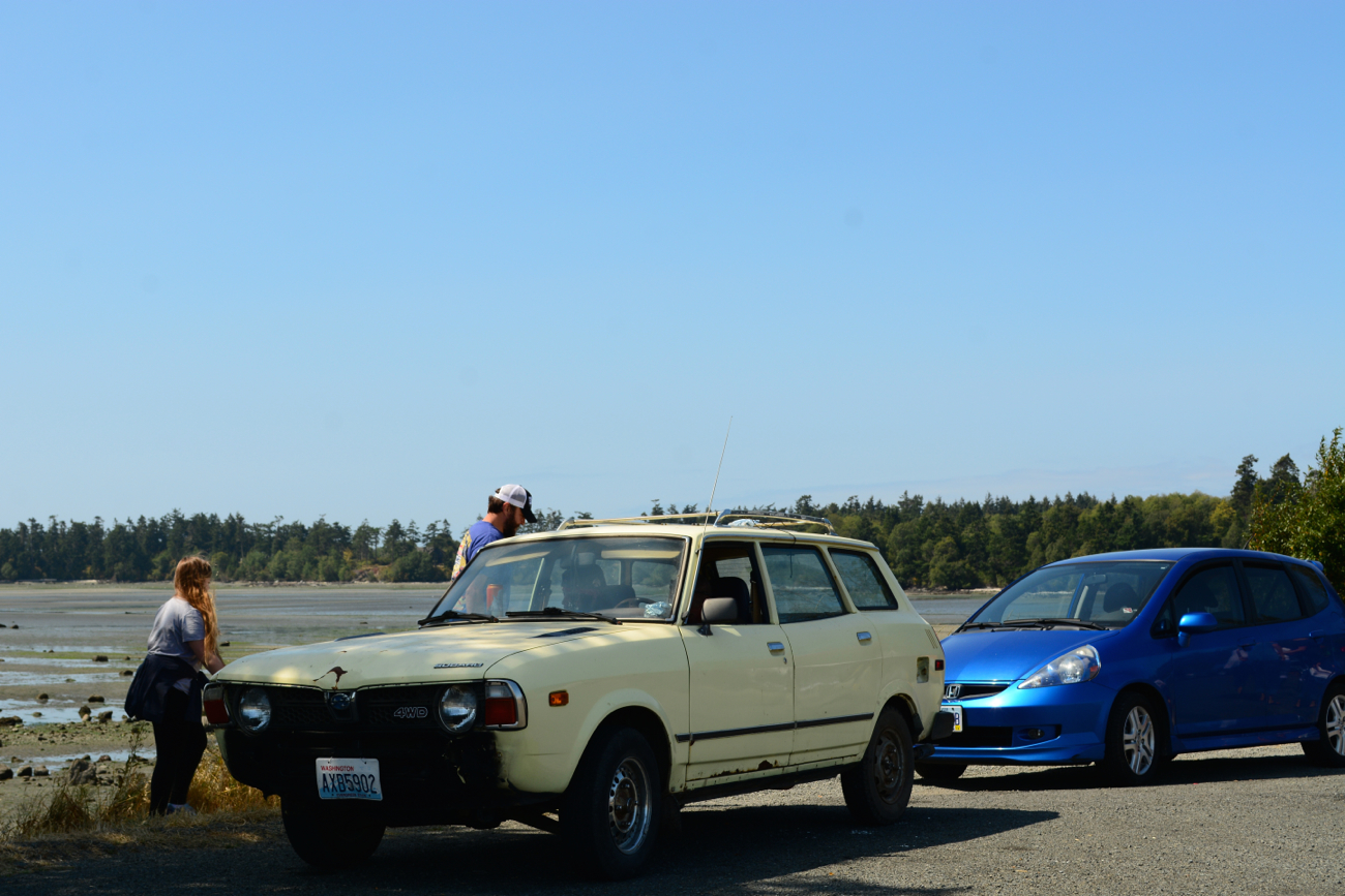 OLD PARKED CARS.: 1979 Subaru DL 4wd Wagon.