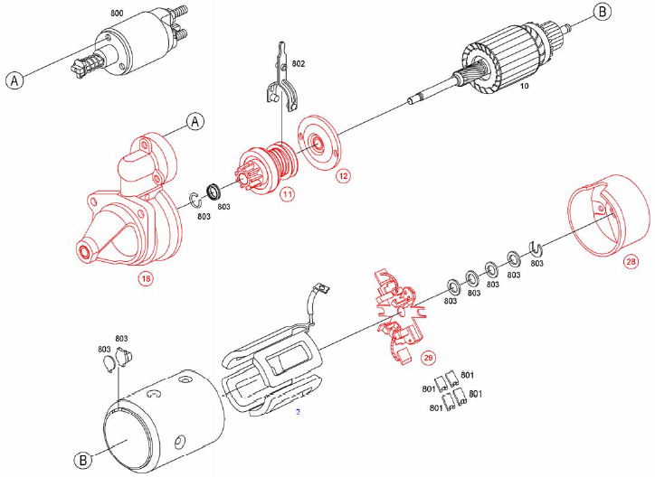 ALTERNATORS-STARTERS: 2007014053 BOSCH-CARBON BRUSH SET