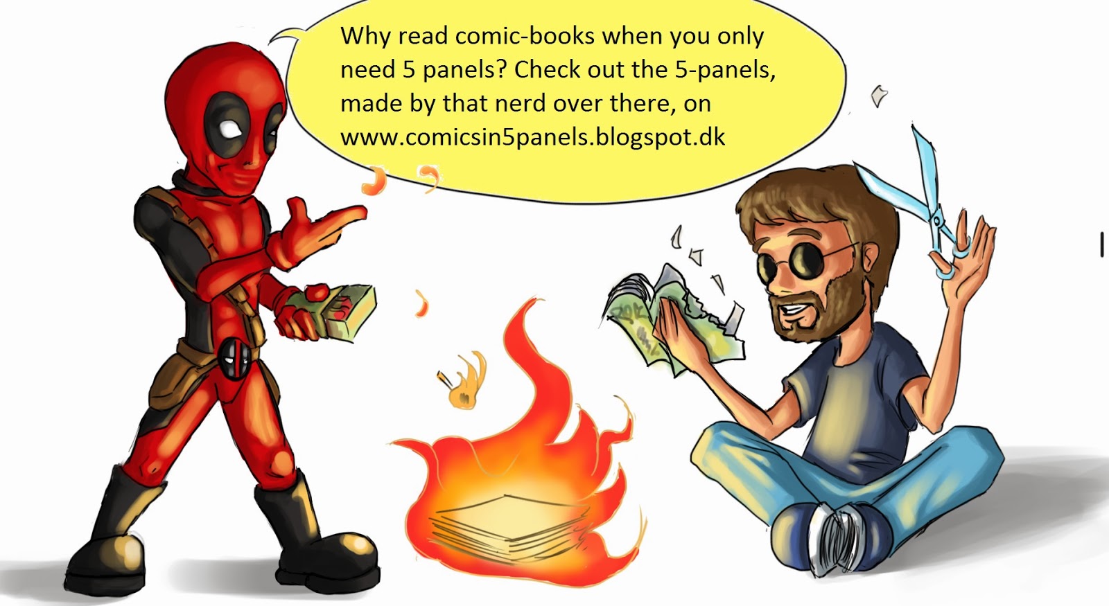 Comics In 5 Panels: My new ad for 5-panels.