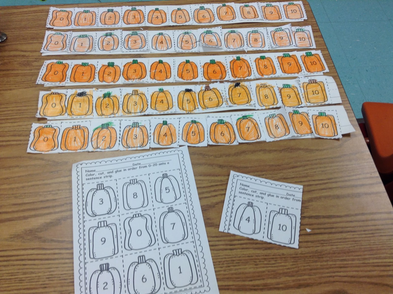 Dr. Clements' Kindergarten : Number Sequencing 0-20 and number words ...