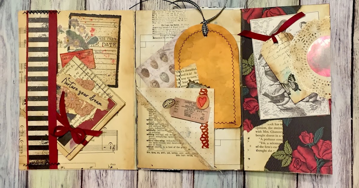 Cindy's Creative Journey: Red and Black Junk Journal Layout Share by ...