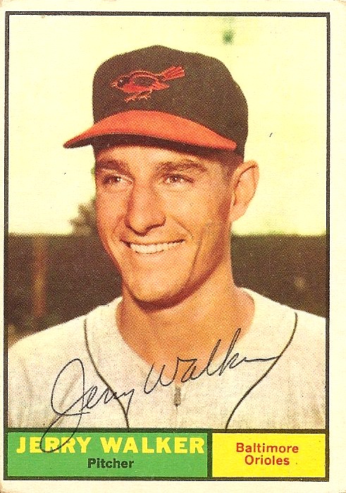 Orioles Card "O" the Day: Vintage Fridays: Jerry Walker, 1961 Topps #85