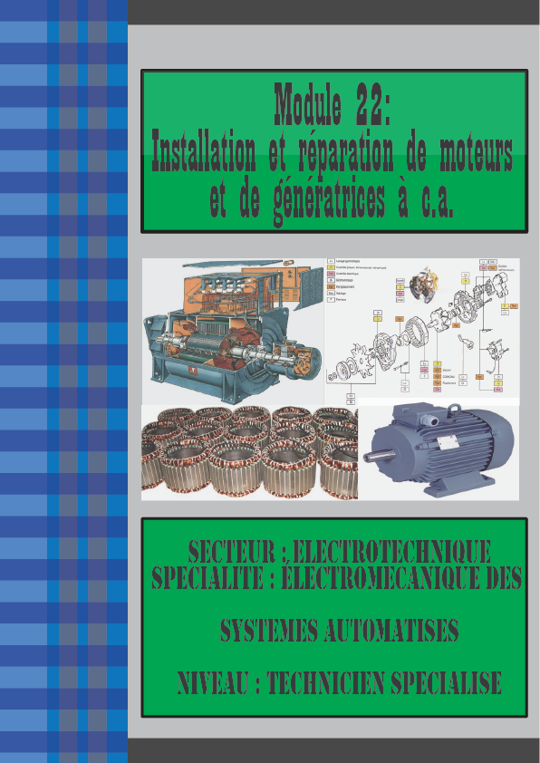 Module 22: Installation et réparation de moteurs et de génératrices à c ...