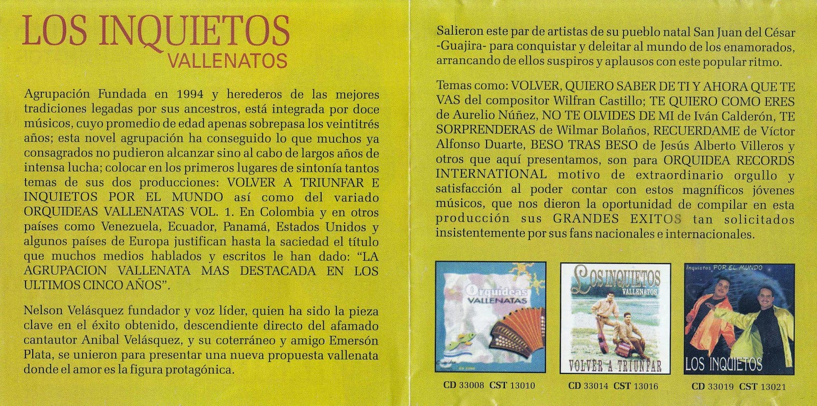LOS INQUIETOS - Grandes Exitos [2001] | Caratulas Vallenatas