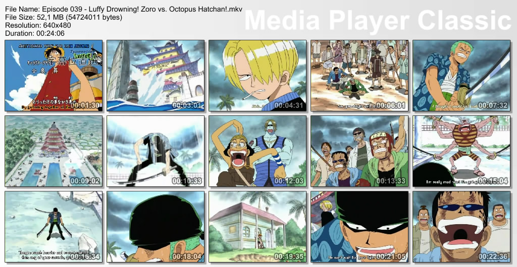 One Piece Ever: Episode 39 : Luffy Drowning! Zoro vs. Octopus Hatchan!