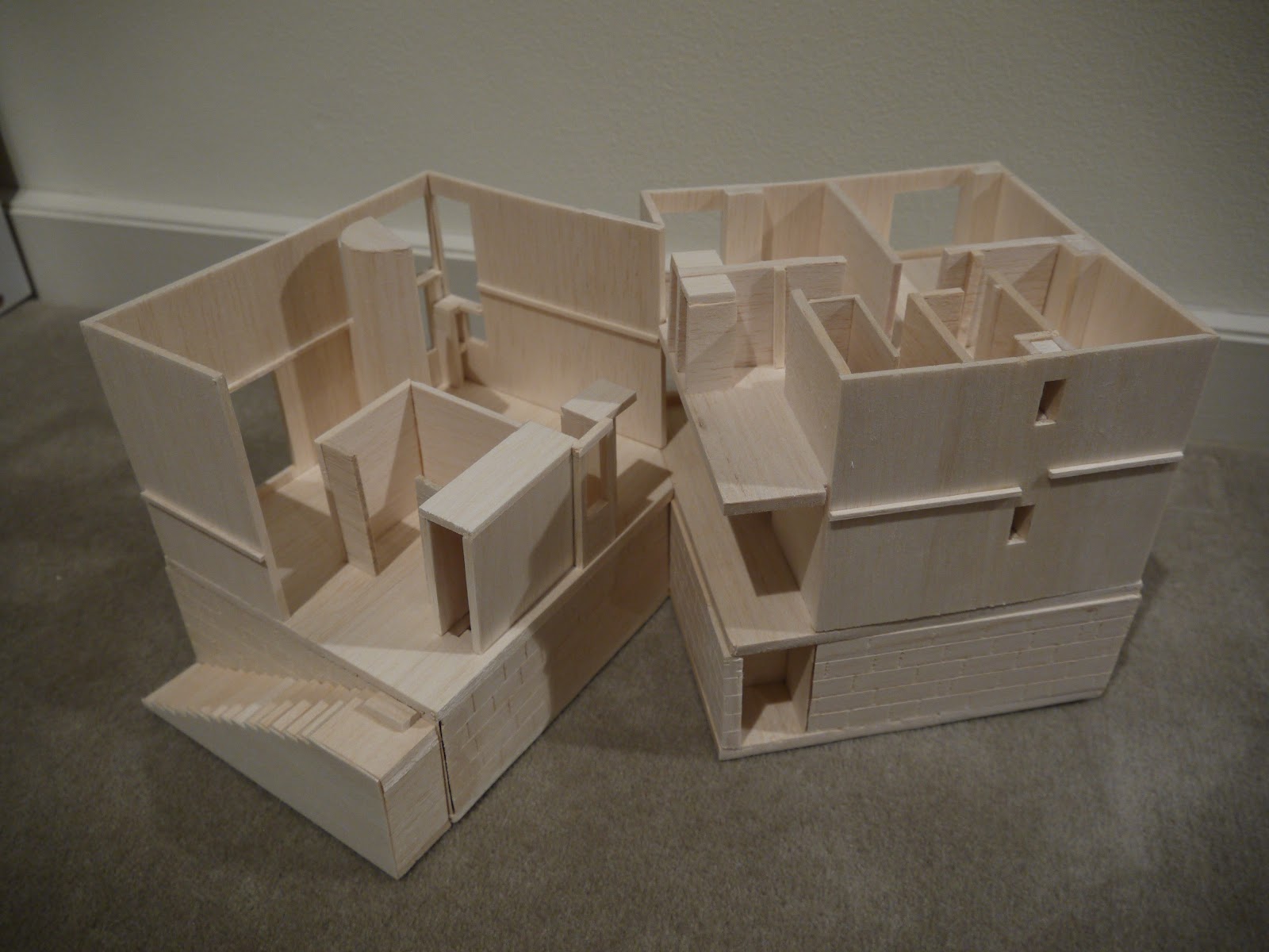 TeresaPeng1142: Model it! 1:50 Model of Fisher House by Louis Kahn
