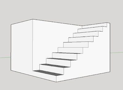 Menggambar Tangga Menggunakan Line Tool (L) dan Push/Pull Tool ...
