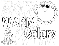 Creativity in Connecticut: Warm and Cool Color Family Coloring Pages
