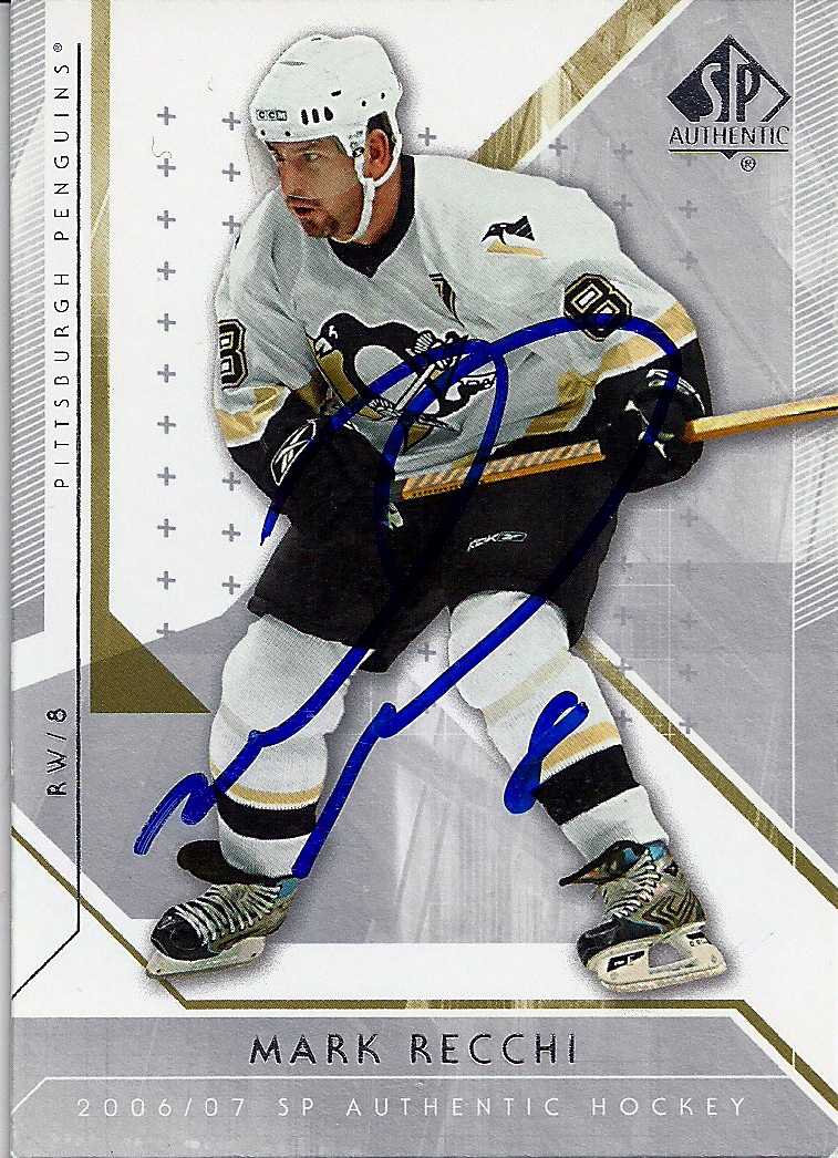 Hell's Valuable Collectibles: Mark Recchi Autographed Card