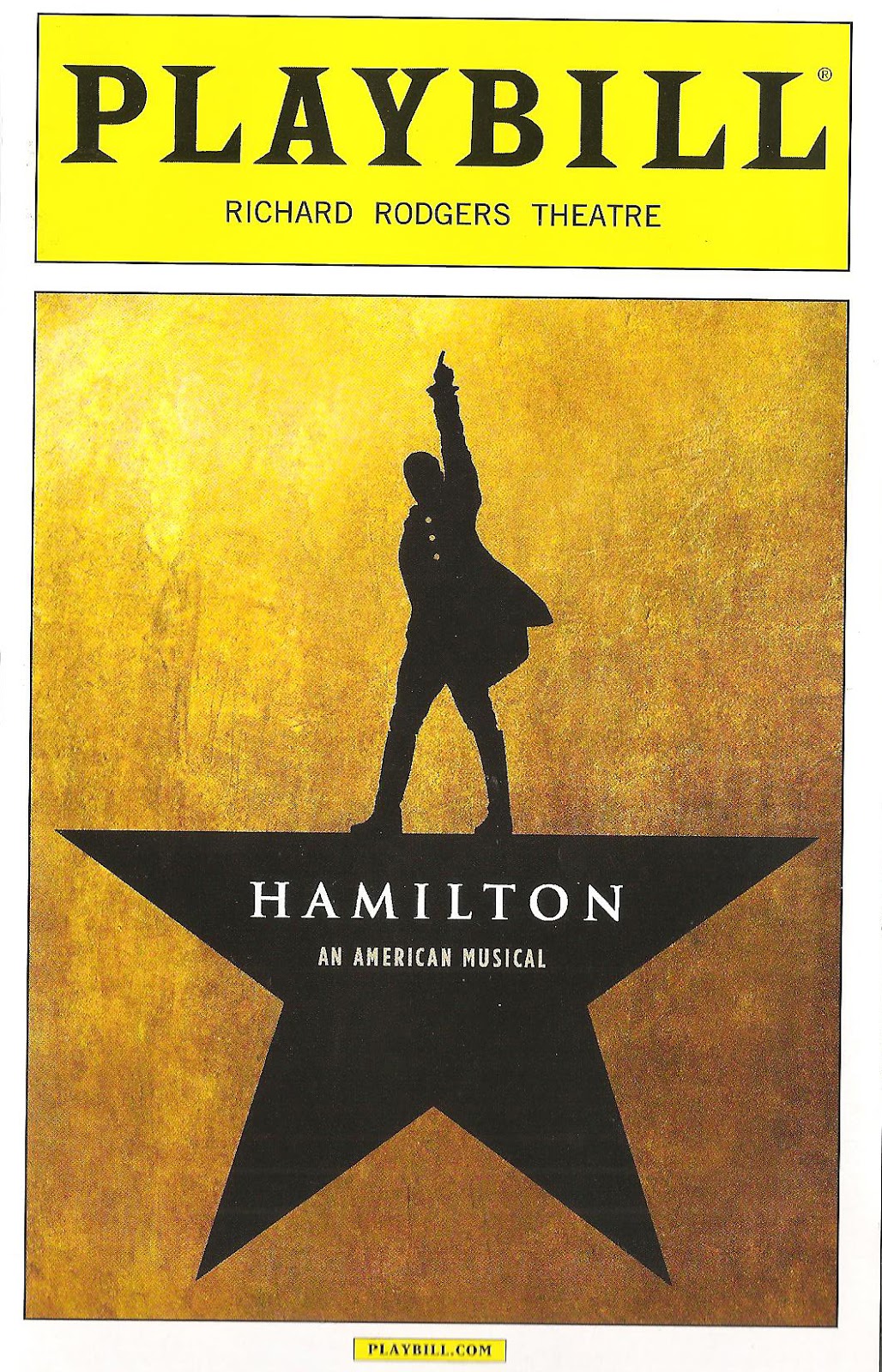 Cherry and Spoon: "Hamilton" at the Richard Rodgers Theatre on Broadway