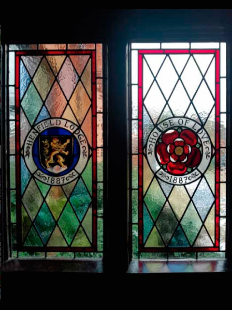 New Bespoke Stained Glass Shields- Henfield West Sussex BN5