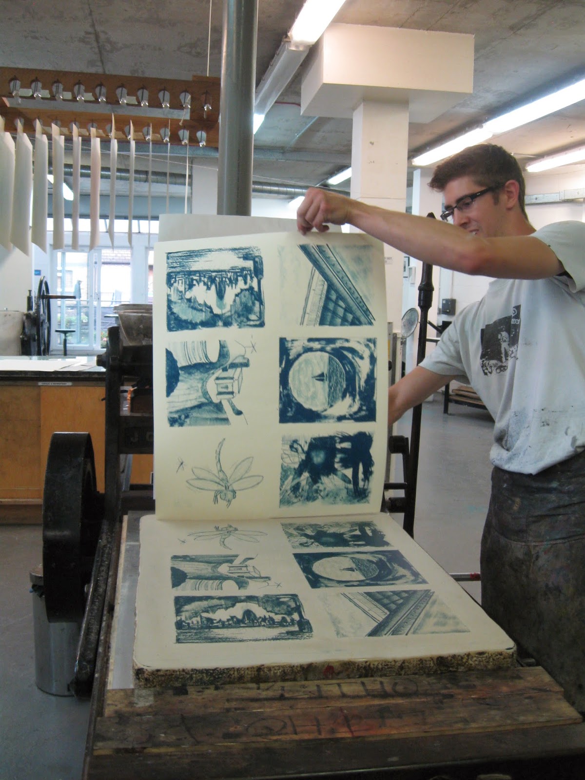 kath the artist: Introduction to Stone Lithography at londonprintstudio