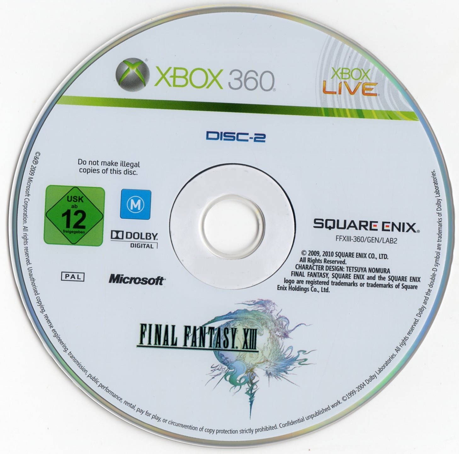핥핥: [XBOX360 CD Label] Final Fantasy XIII