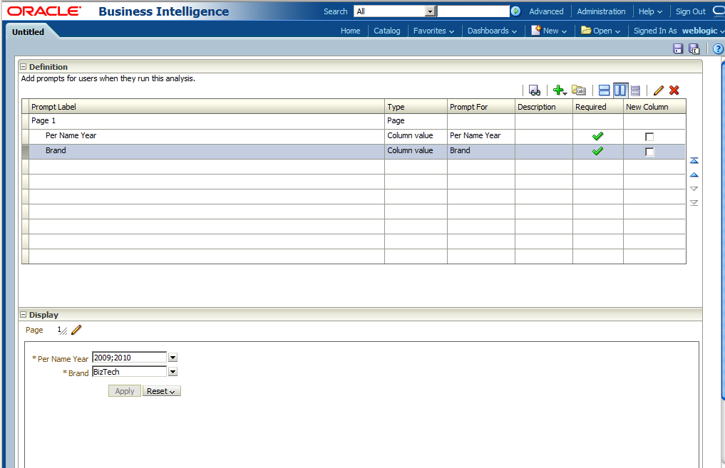 OBIEE2go: OBIEE 11g6 : Creating Dashboard Traversing Through Graph