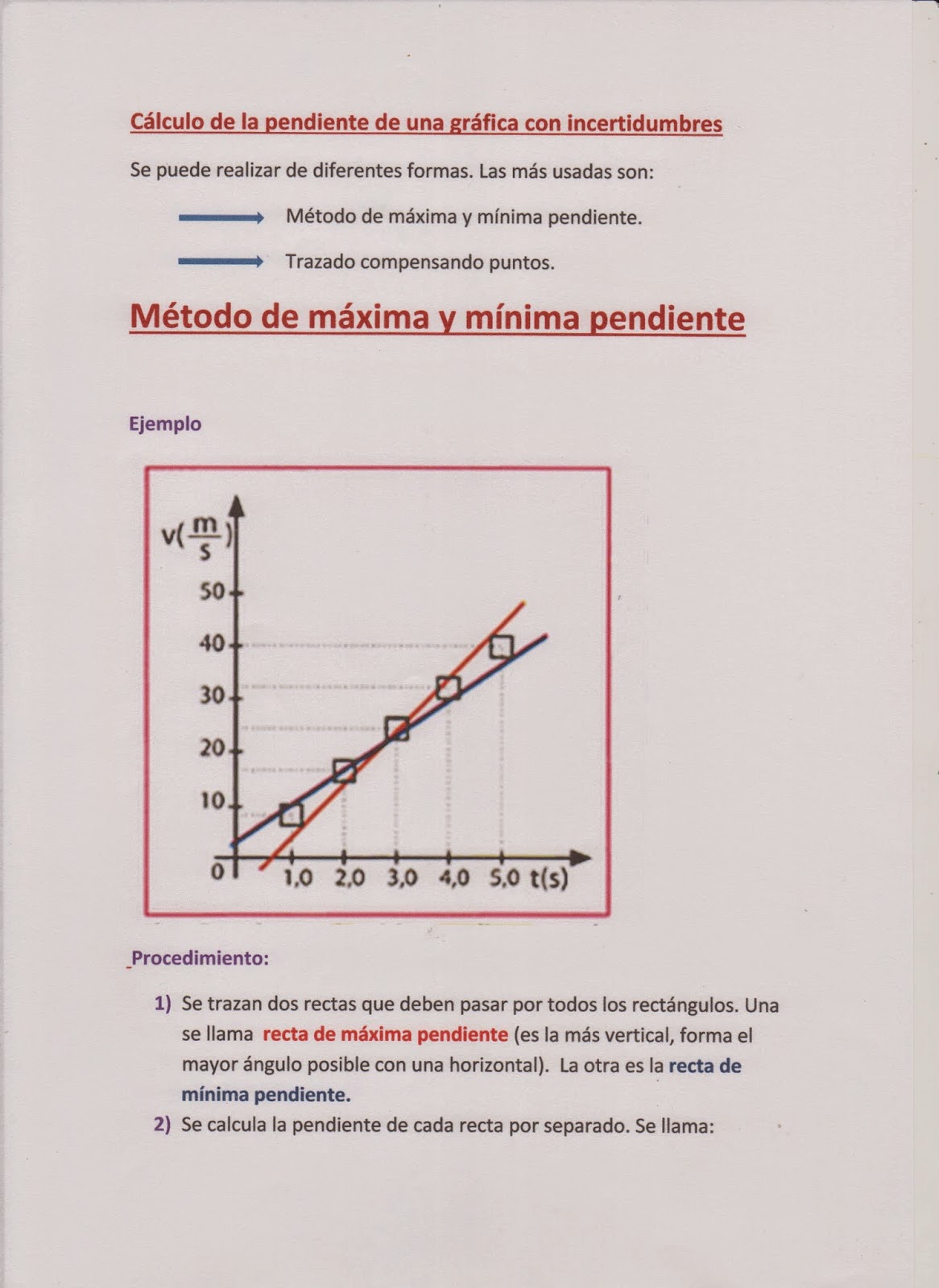 Medidas e incertidumbres: 17) Gráficas con incertidumbre