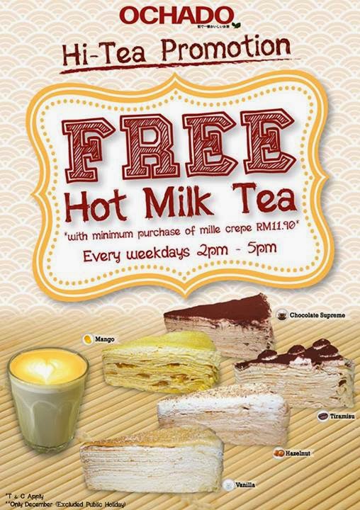 BestLah: Ochado Hi-Tea Promotion - FREE Hot Milk Tea With Purchase Of ...