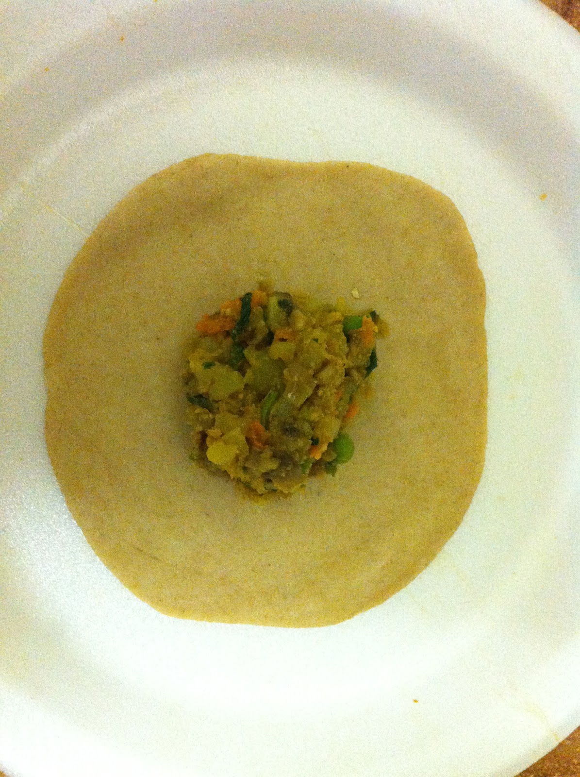Foodies Nest: MUSHROOM,POTATO,SOY CHUNKS POWDERED STUFFED CHAPATTI