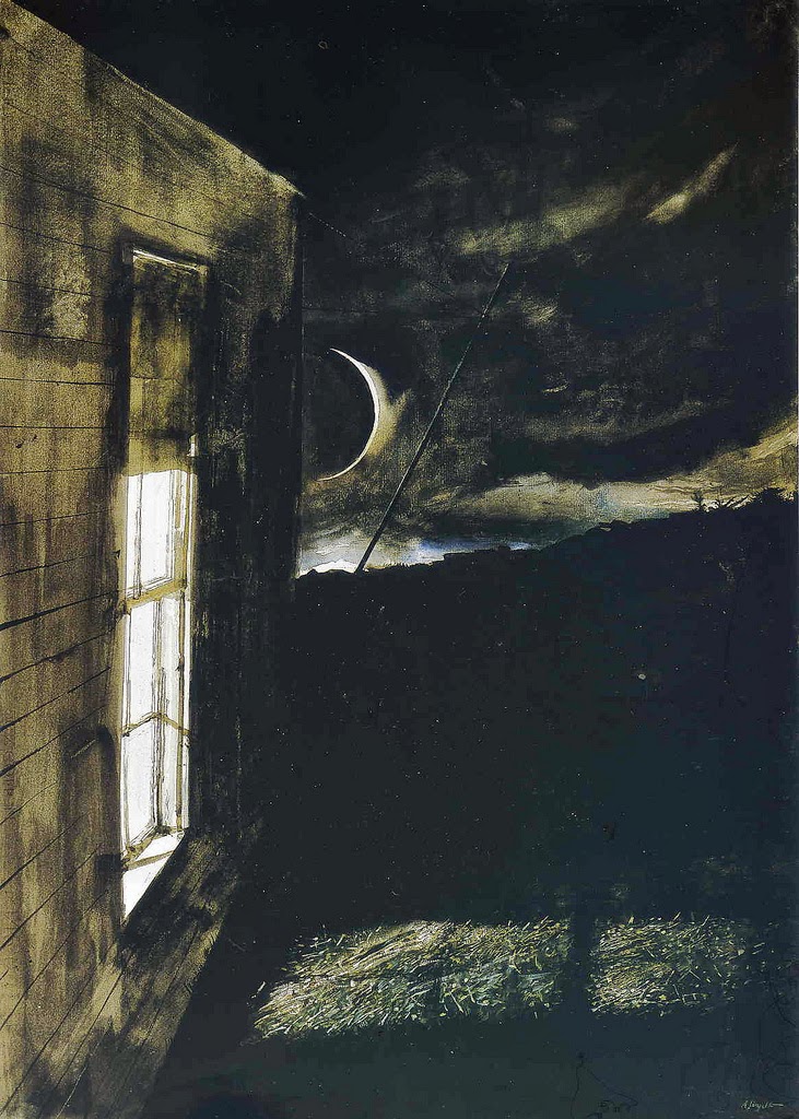 Art of the Day: Andrew Wyeth, Crescent Moon