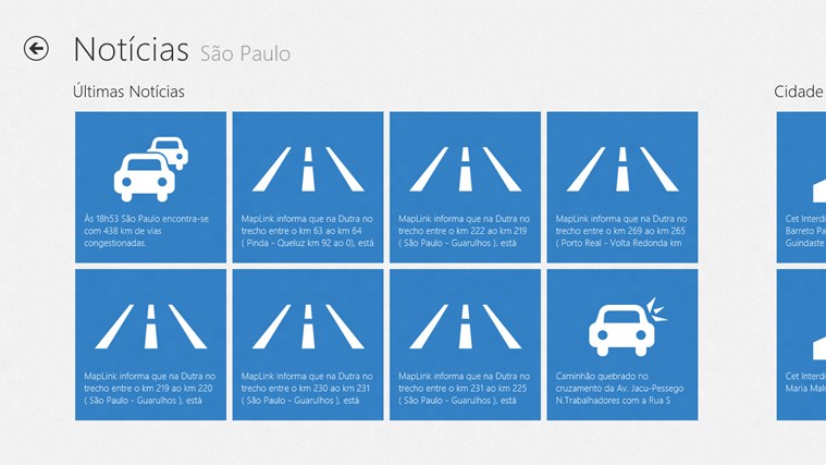 Maplink Transito Agora - Acompanhe o trânsito em tempo real (Windows 8 ...