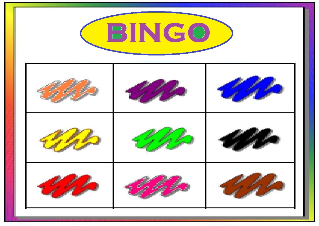 Patricienta y sus mikos: EL BINGO DE LOS COLORES