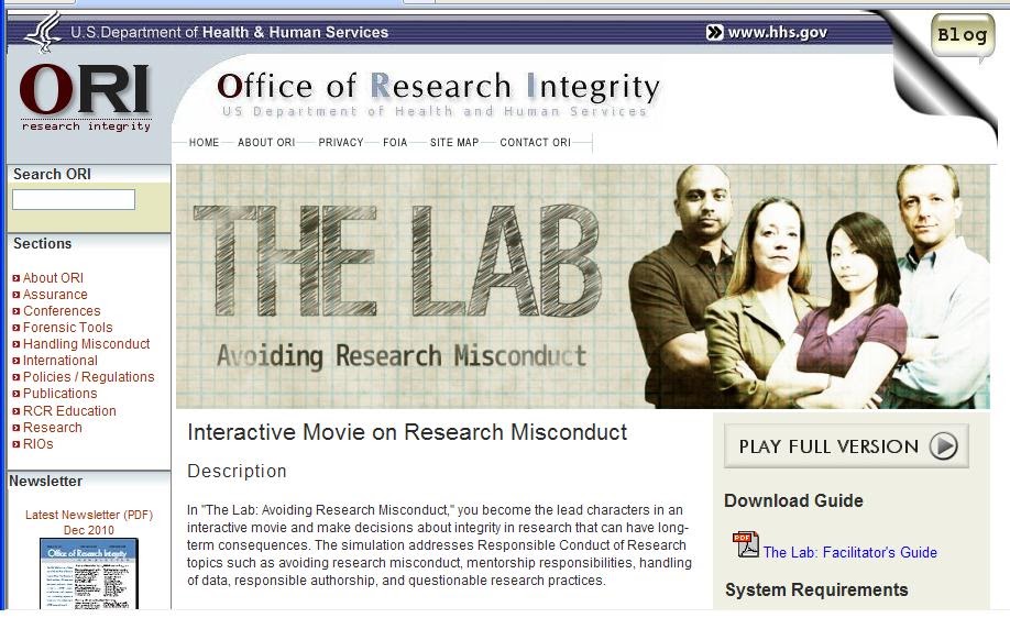CSI: Flint 2011: The Lab: An Interactive Video