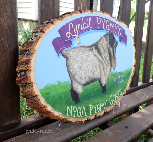 Phils4winds; paintings on Wood and Slate : Log cut goat show pen signs ...