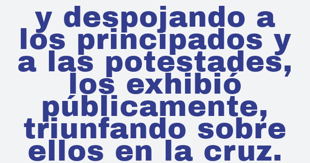 Colosenses 2:15 - Versículos Bíblicos