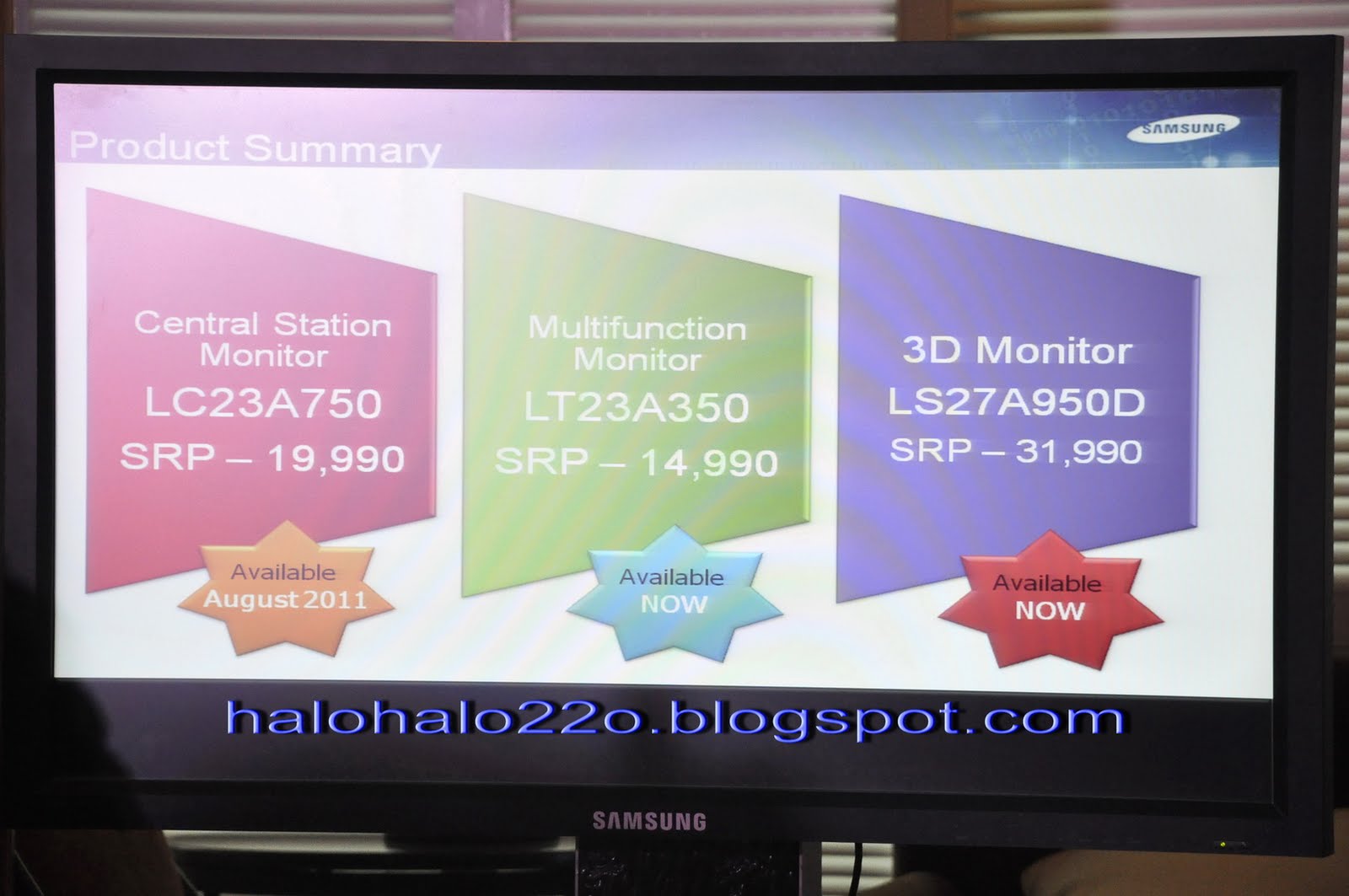 halohalo22o: Samsung Launches the latest SyncMaster 3D LED Monitor
