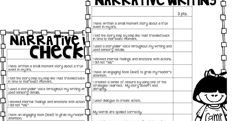 Business paper: Narrative writing checklist grade 3
