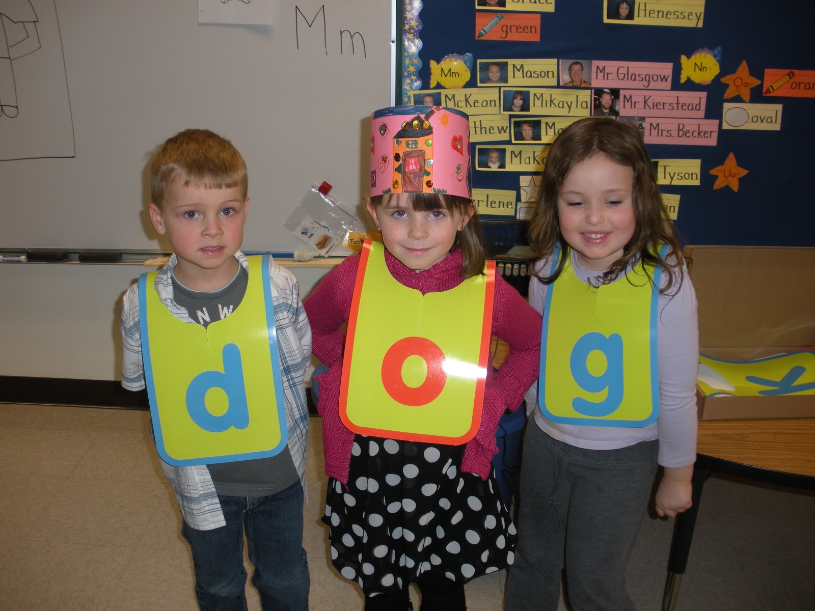 learning and laughter: Letter Vests - Making Words!