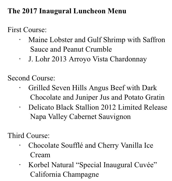 International food blog: UNITED STATES: Washington 2017 Inaugural ...