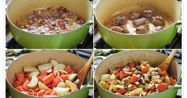 French venison stew, bourgignon style