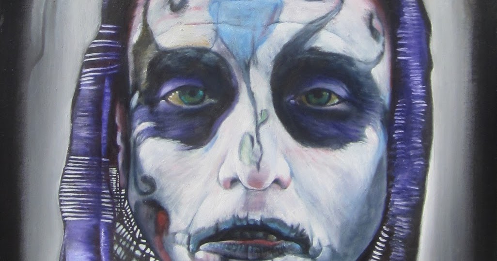 Neil Collins artist: Portrait of Pia with face paint