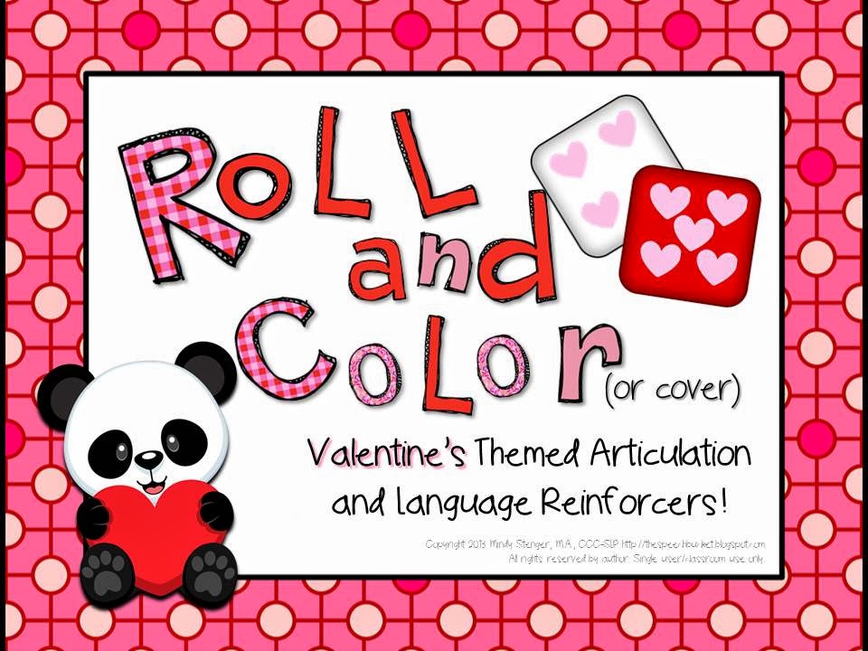 The Speech Bucket: Roll and Color: Valentine's Day FREEBIE!